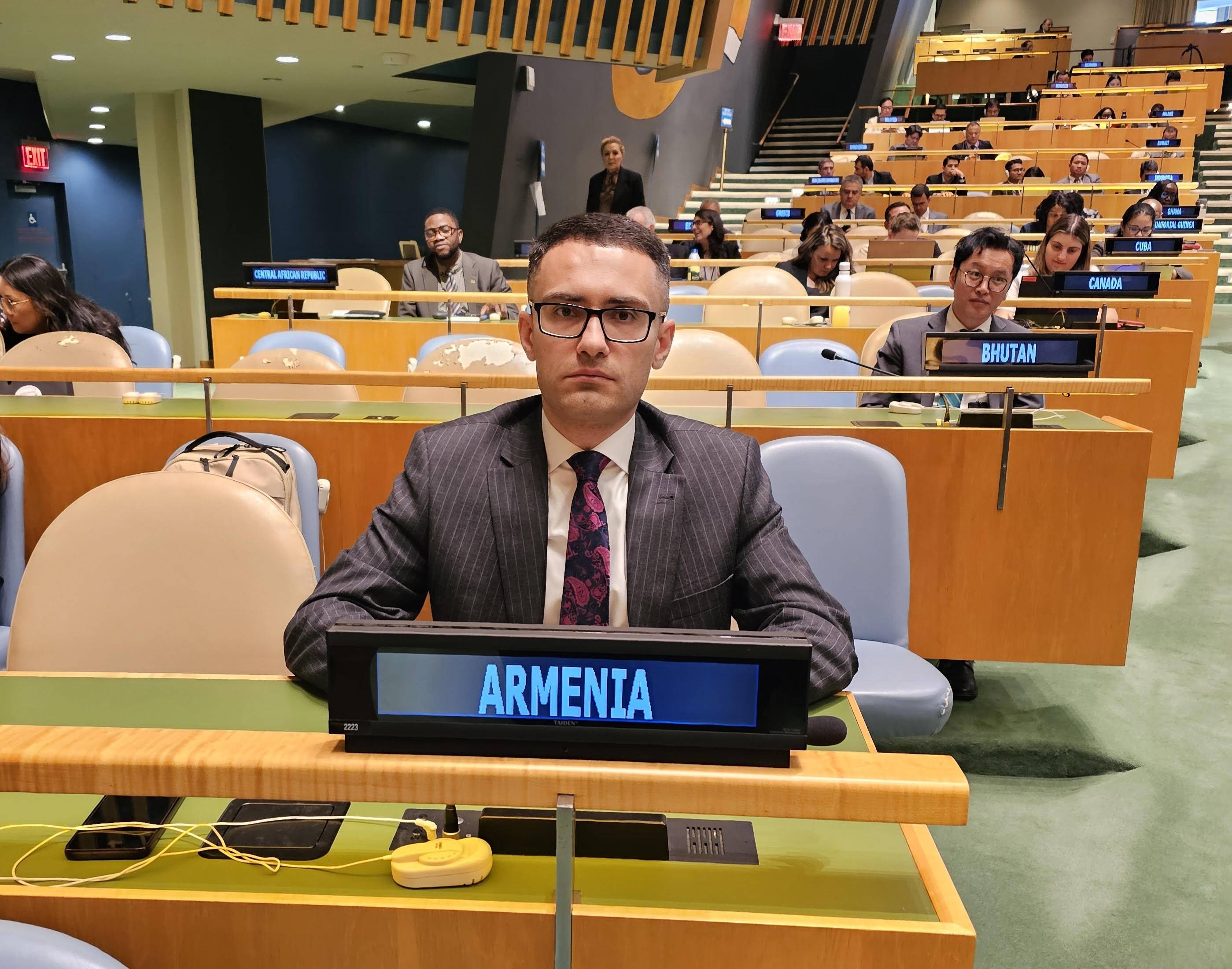 Mr. Arsen Kotanjyan, Counsellor of the Permanent Mission of Armenia to ...